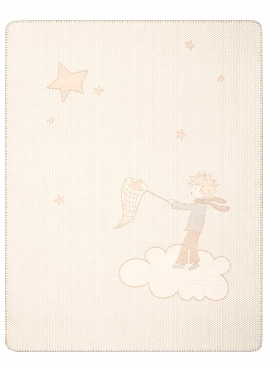 Плед Biederlack "Lovely & Sweet Little Prince", детский, всесезонный, хлопок, акрил, полиэстер, бежевый