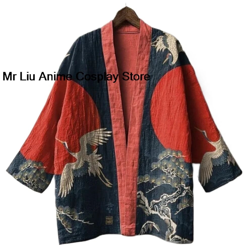 Кимоно кардиган мужской женский, размер M, Haori Jacket3