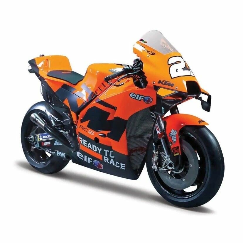 Коллекционный мотоцикл Maisto 1:18 KTM MotoGP Factory Racing 2021 orange