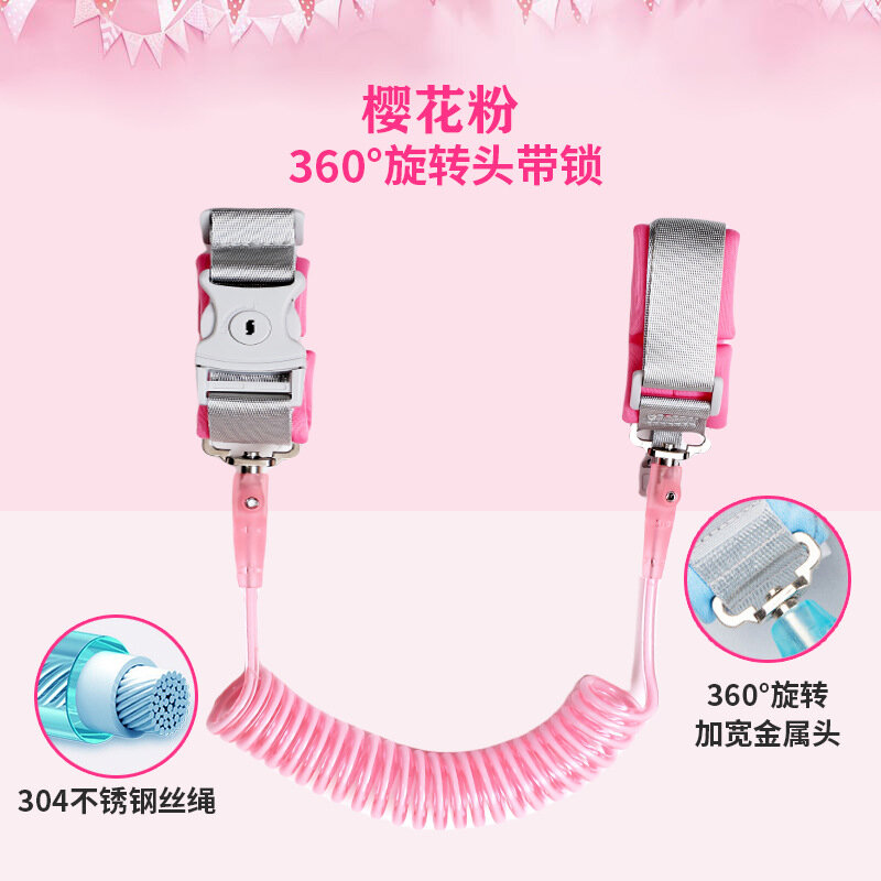 Горячая распродажа по специальной ценеДетский ремешок против потери, защитный браслет для малышей, детский страховочный ремешок с замком, светоотражающий ремешок для улицы.