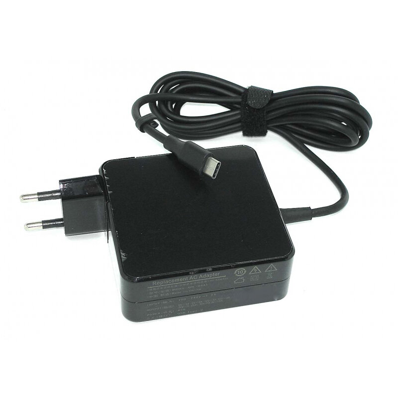 Блок питания (оригинал) для ноутбуков Huawei Type-C, 65W (5V, 9V, 15V/3A, 20V/3.25A) черный