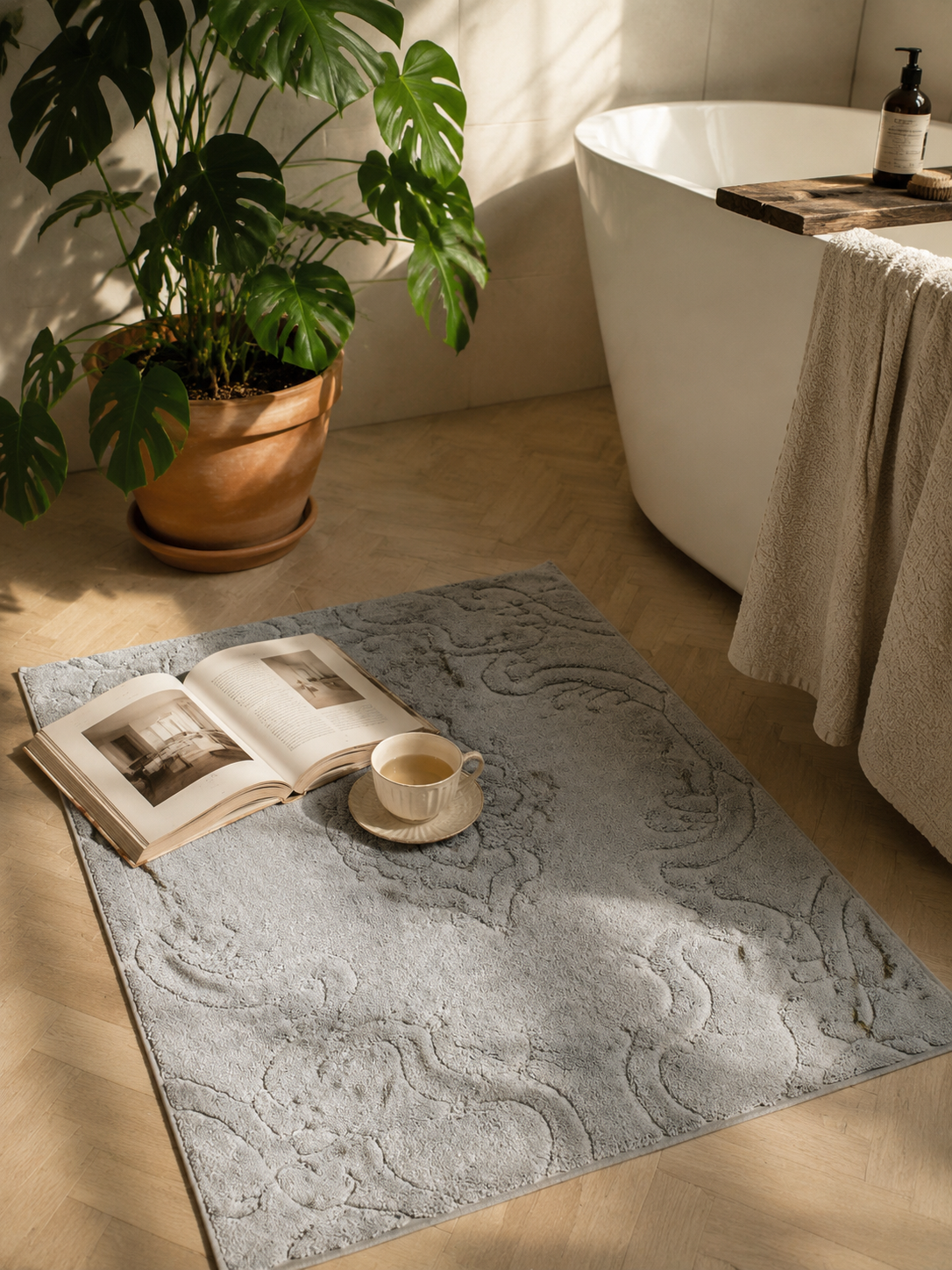 Коврик Natali's Carpets, для ванной, влаговпитывающий, 100x150 см