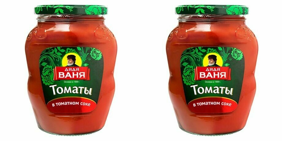 Дядя Ваня Томаты в томатном соке, 680 г, 2 шт //