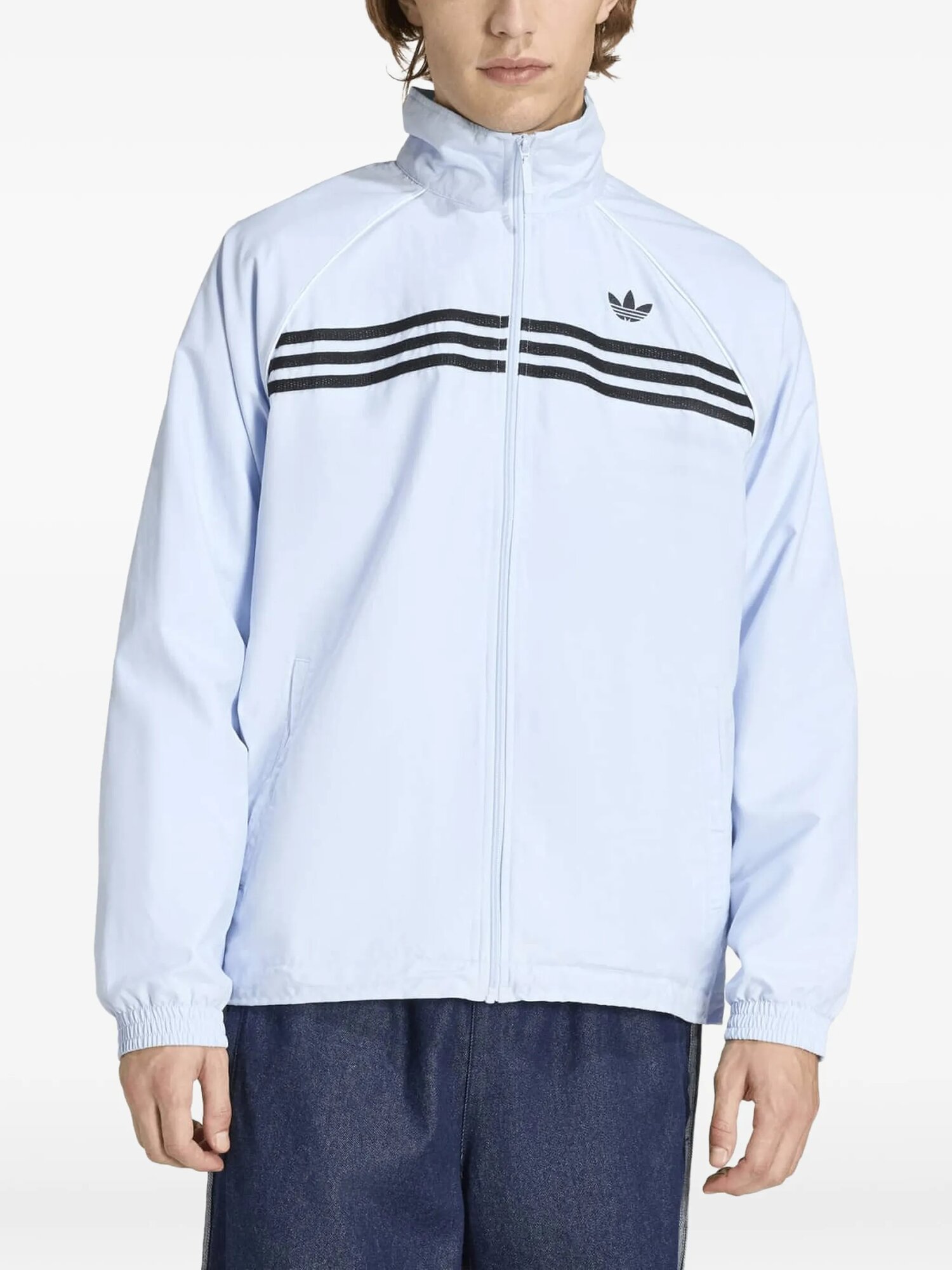 Куртка adidas Stripe-detail track jacket, размер S, blue