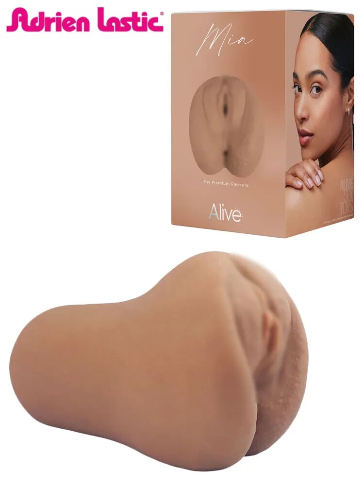Adrien Lastic Мастурбатор Alive Mia, два отверстия, карамельный