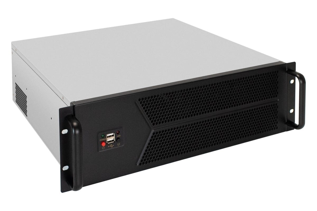 Серверный корпус ExeGate Pro 3U450-12 (RM 19, высота 3U, глубина 450, БП 1U-400ADS, 2*USB)