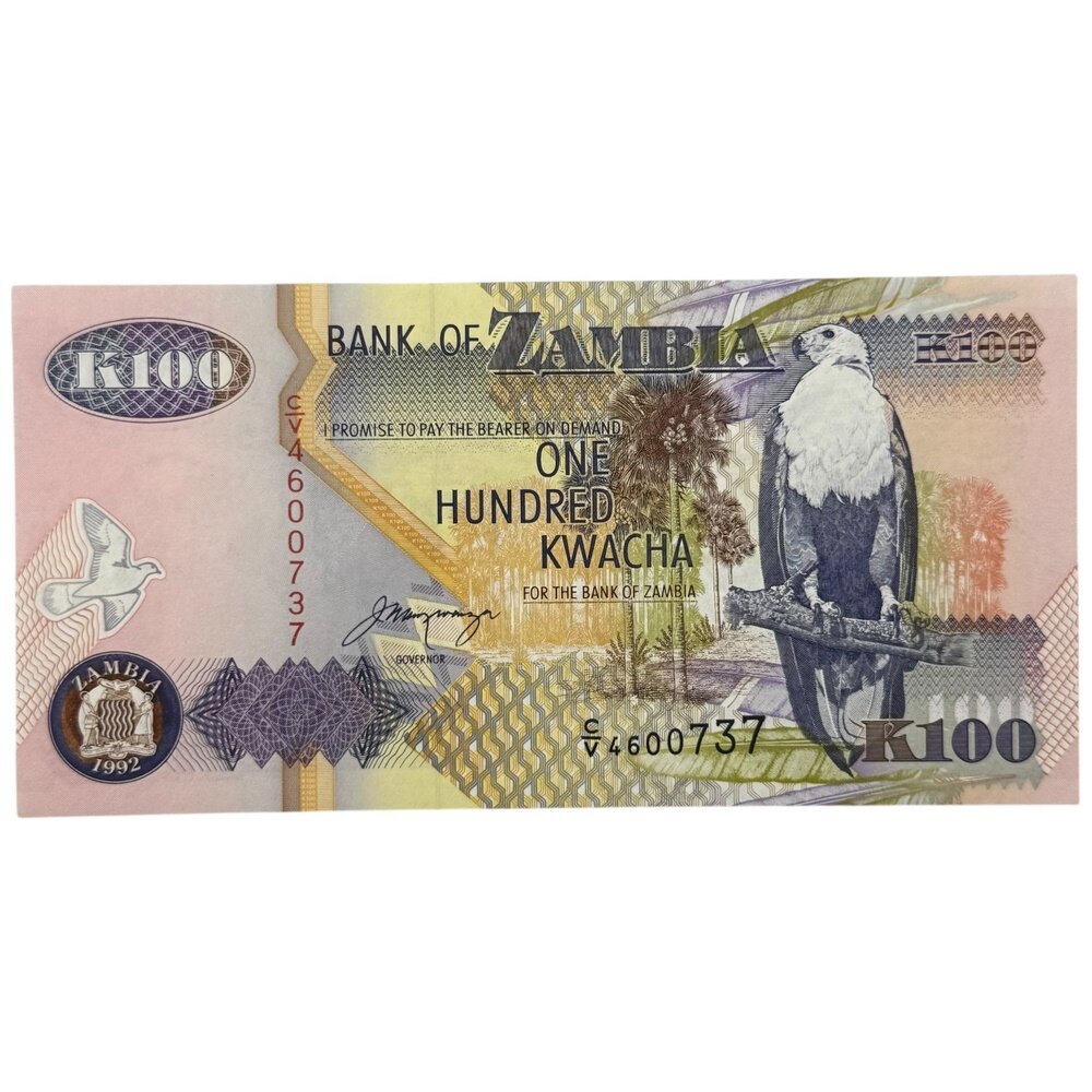 Замбия 100 квач 1995 г. (Подпись Jacob Mwanza) (Серия C-V)