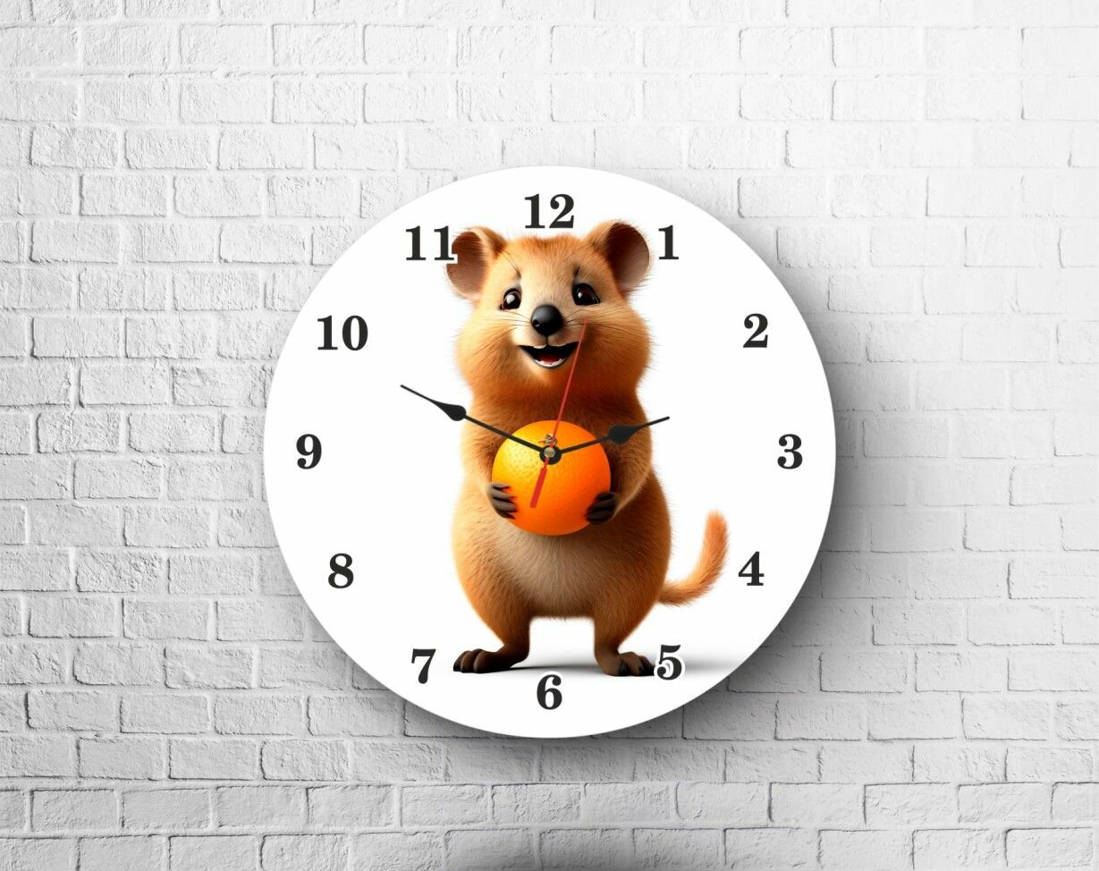 Часы настенные GOODbrelok круглые 20 см Квокка, Quokka