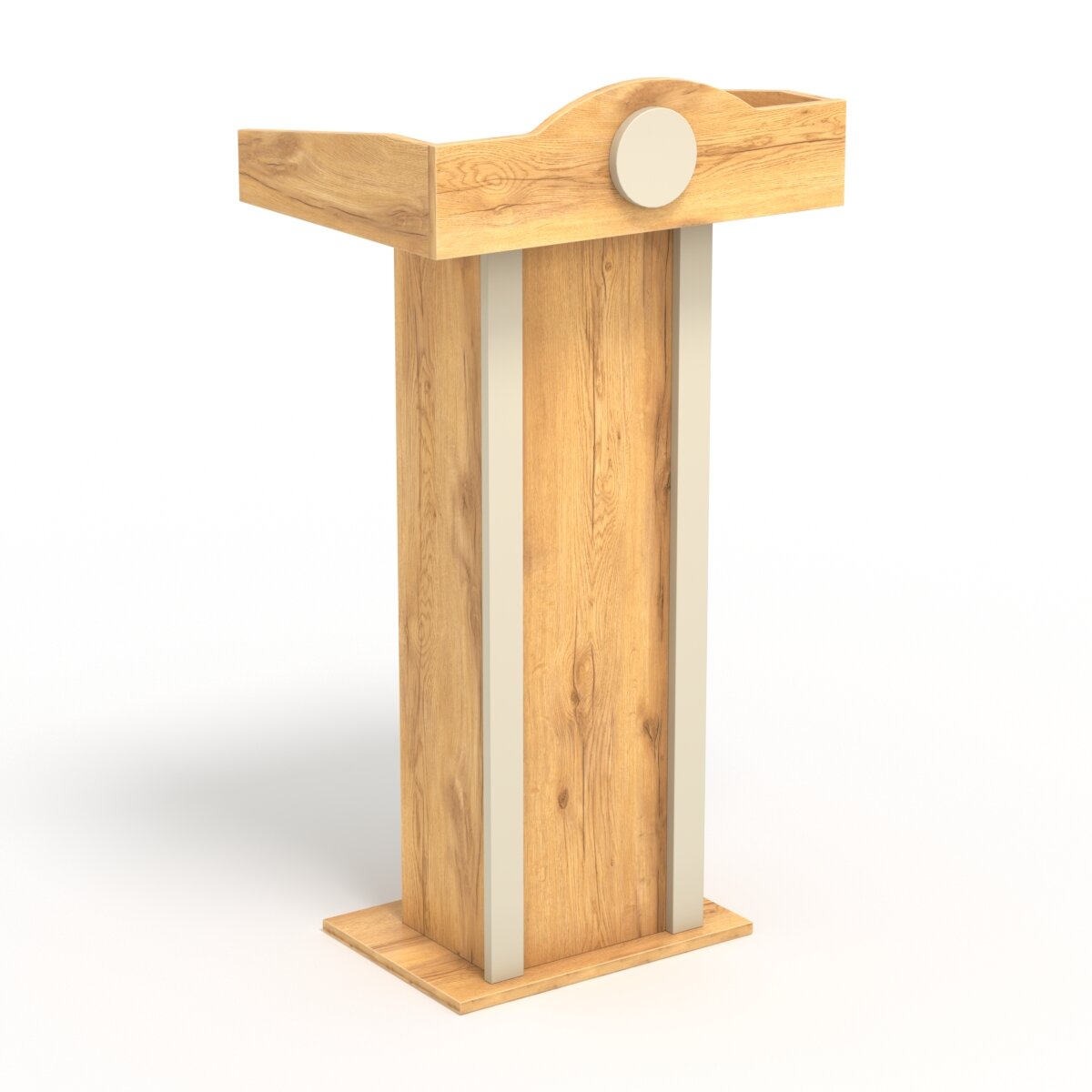 Трибуна "диктор" №93, Дуб Золотистый и Крем Вайс. Производитель товара - компания Westcom.