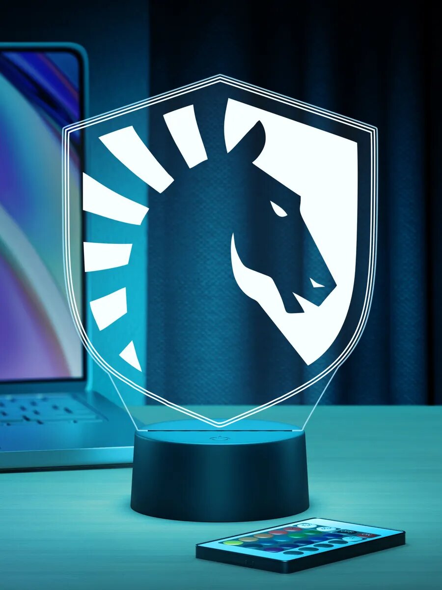 Ночник Команда Тим Ликвид - Team Liquid. Яркий акцент в интерьер — стильный декор для комнаты, который сразу цепляет взгляд.