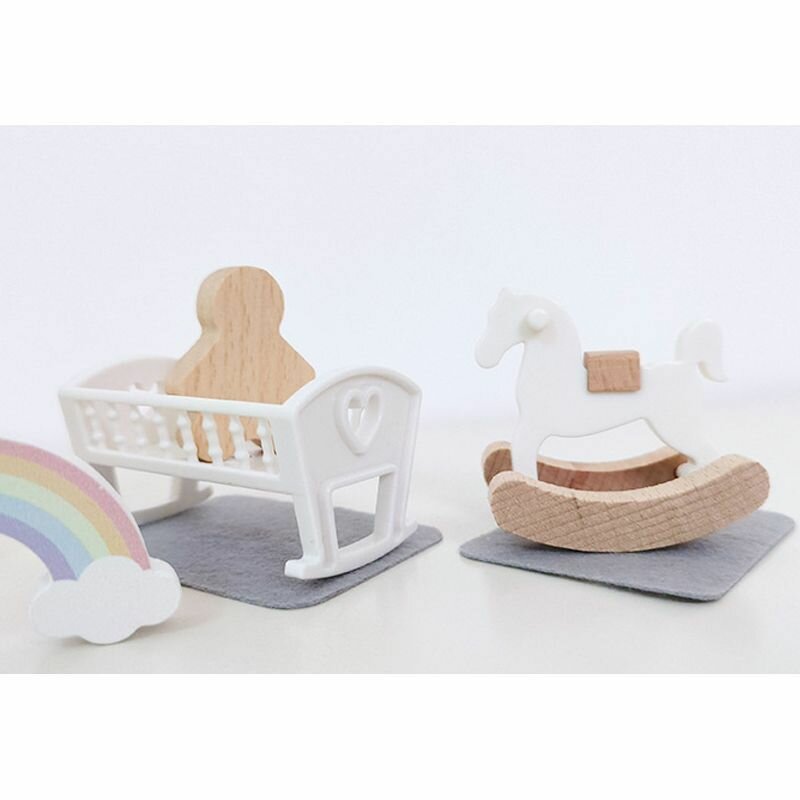 Деревянные игрушки, модели мебели для детских комнат, кукольные домики и мебель, детские ролевые игры