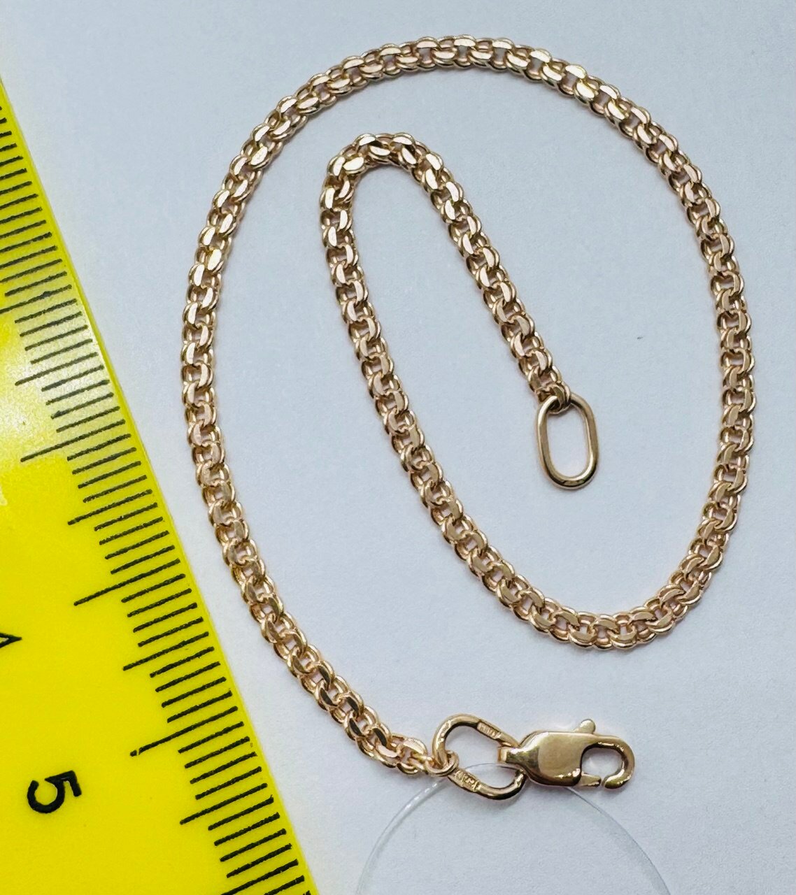 Браслет-цепочка, красное золото, 585 проба