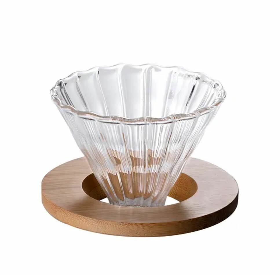 Воронка пуровер из стекла для заваривания кофе