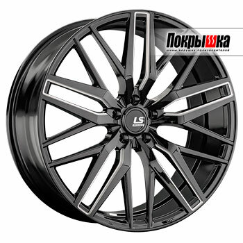 Диски литые LS FlowForming RC77 (BK+SSF) 9.5х22/5х114.3 D67.1 ET45.0