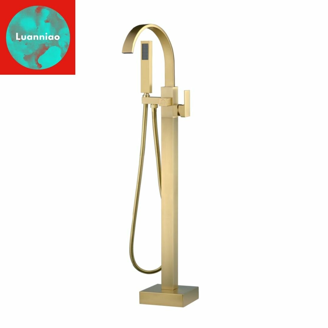 Напольный смеситель для ванны. Luanniao-LD-J-03 Смеситель с душем из латуни