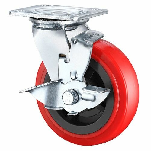 RONEL Колесная опора большегрузная поворотная с тормозом D-125 F-300