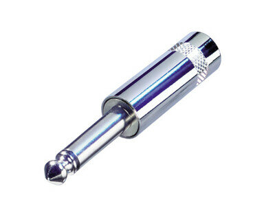 Rean NYS201 двухполюсный (моно) Jack 6,3мм (1/4 дюйма), с короткой металлической рукояткой.