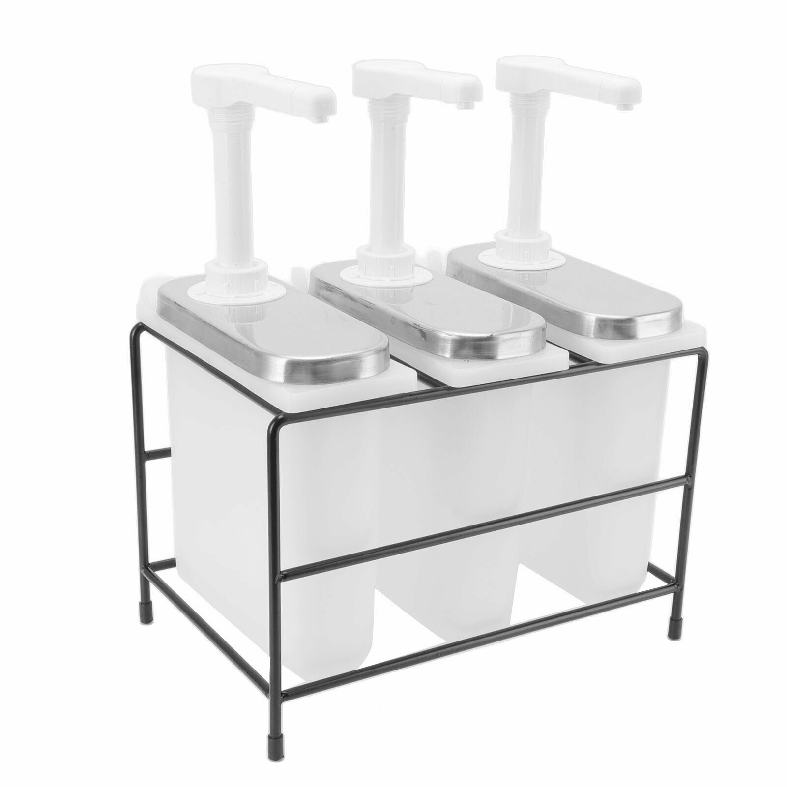 Дозатор для соусов с насосом, ручное нажатие, 3 головы, 2Л, идеален для кетчупа, соевого соуса и уксуса