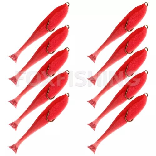 Поролоновые рыбки Контакт Незацепляйка 12см красная 10шт. (2уп. по 5шт.)