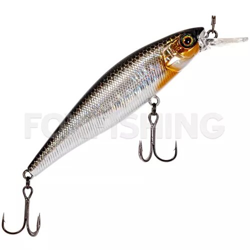 Воблер Jackall Squad Minnow 80 8,2см. 9,7гр. hl silver & black до 1,2м. suspending