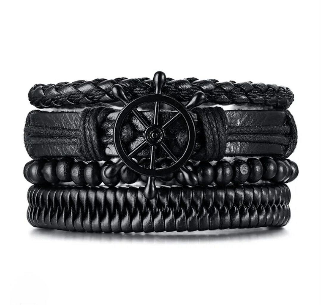 Славянский оберег, набор браслетов, металл, дерево