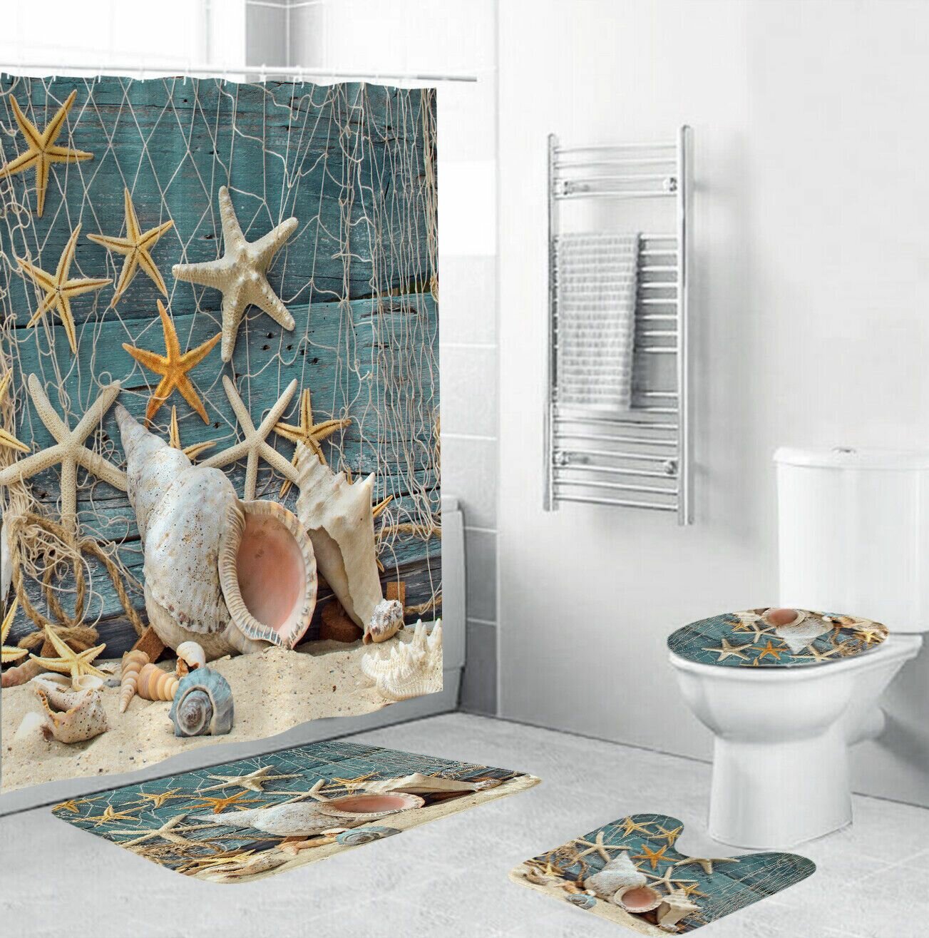 Наборы занавесок для душа пляжный коврик для ванной и унитаза