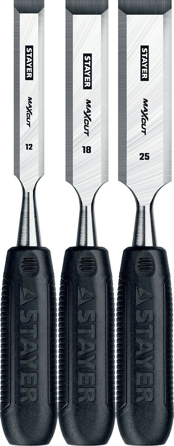 STAYER Max-Cut, 3 предм, набор стамесок (1820-H3)