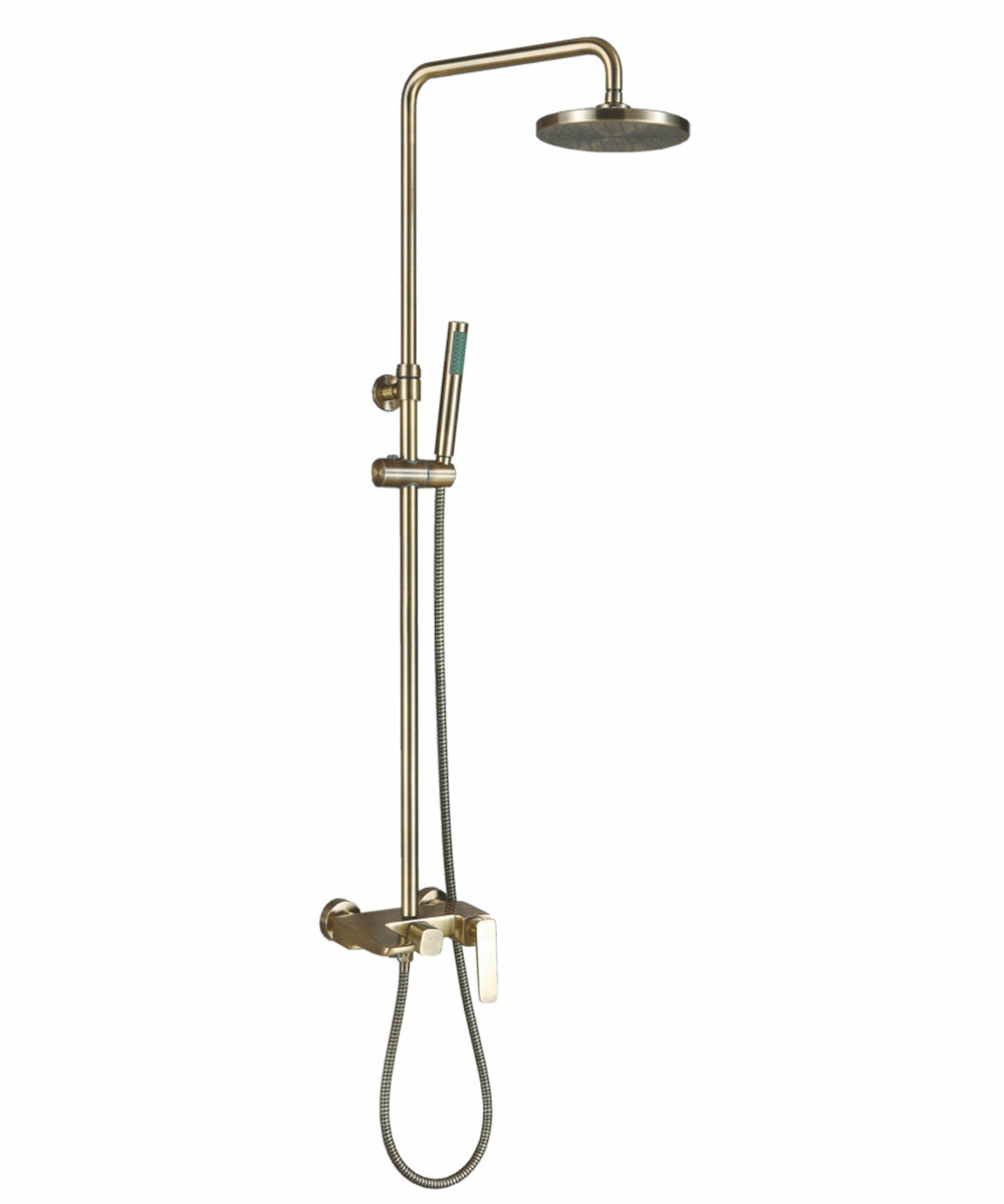 Душевая система с тропическим душем от бренда Ganzer из латуни GZ51061-D бронза
