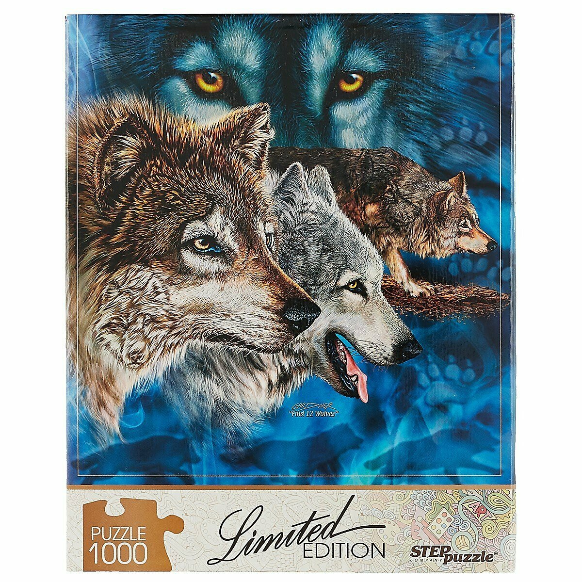 Пазл Найди 12 волков (Limited Edition) Step puzzle 1000 эл,68*48см. 79806
