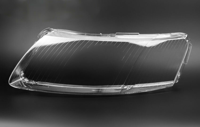 Стекло фары для Audi A6 C6 (2004-2011), правое, поликарбонат