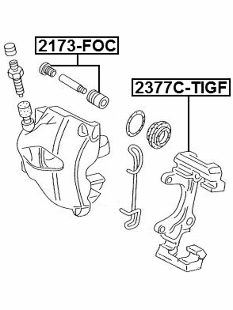 Скоба переднего тормозного суппорта AUDI, VOLKSWAGEN, SEAT 2377C-TIGF FEBEST.