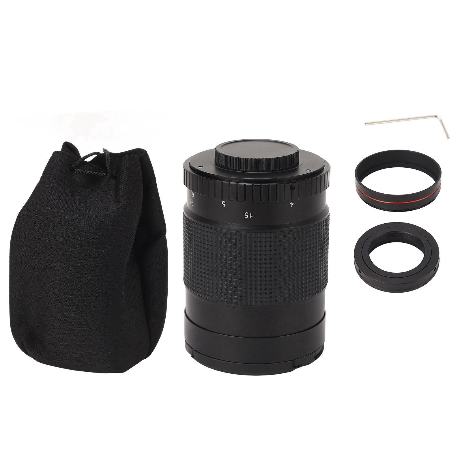 Телеобъектив 500 мм F7.5 с зеркальным креплением и переходным кольцом для камер с байонетом EF.