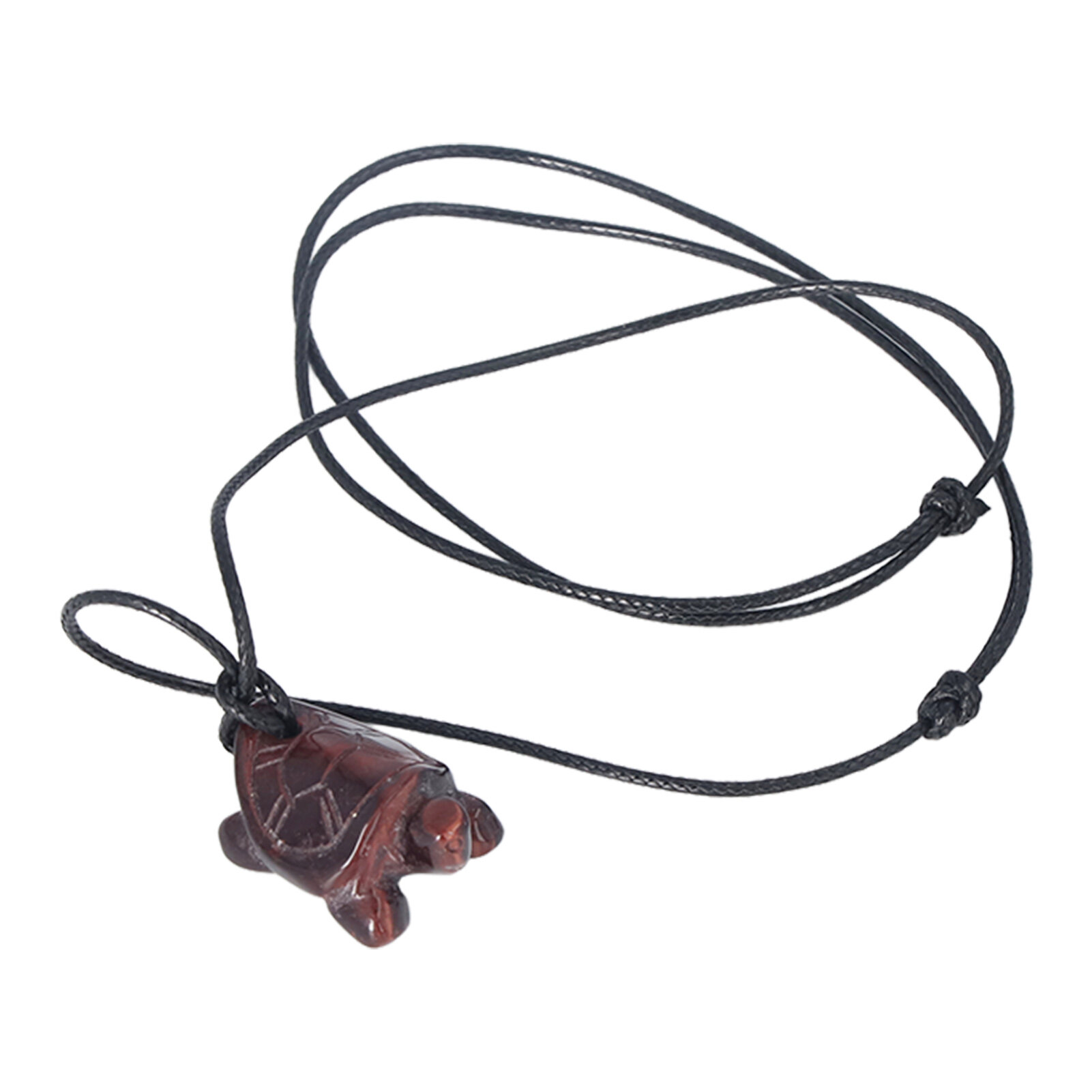 Ожерелье с подвеской из кристаллов, натуральные полудрагоценные камни, вырезанное вручную в форме черепахи, хрустальные украшения для исцеляющей медитации, красный тигровый глаз