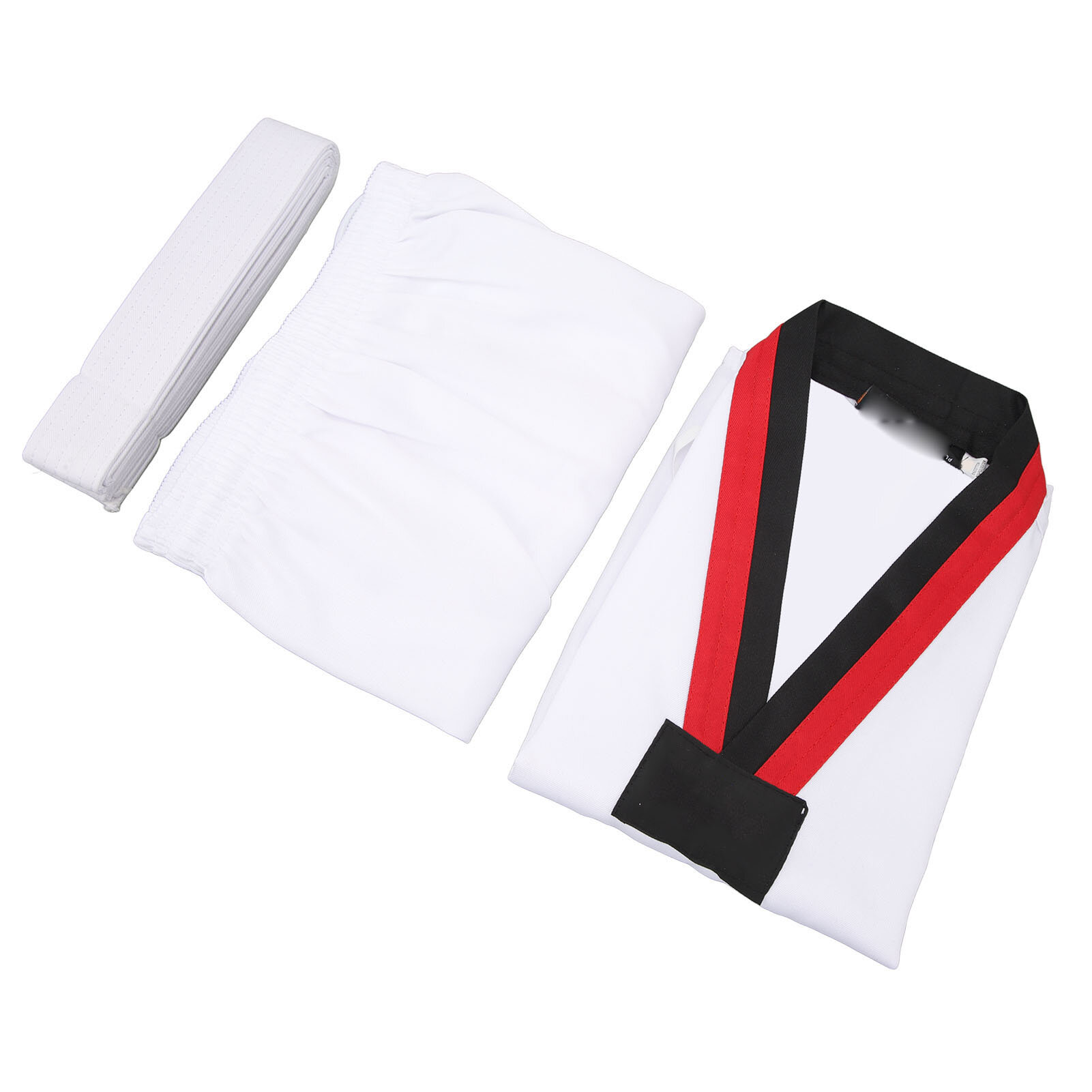 Детская форма для тхэквондо с поясом, дышащая мягкая детская спортивная форма для каратэ из полиэстера и хлопка для тренировок по боевым искусствам для мальчиков и девочек XS