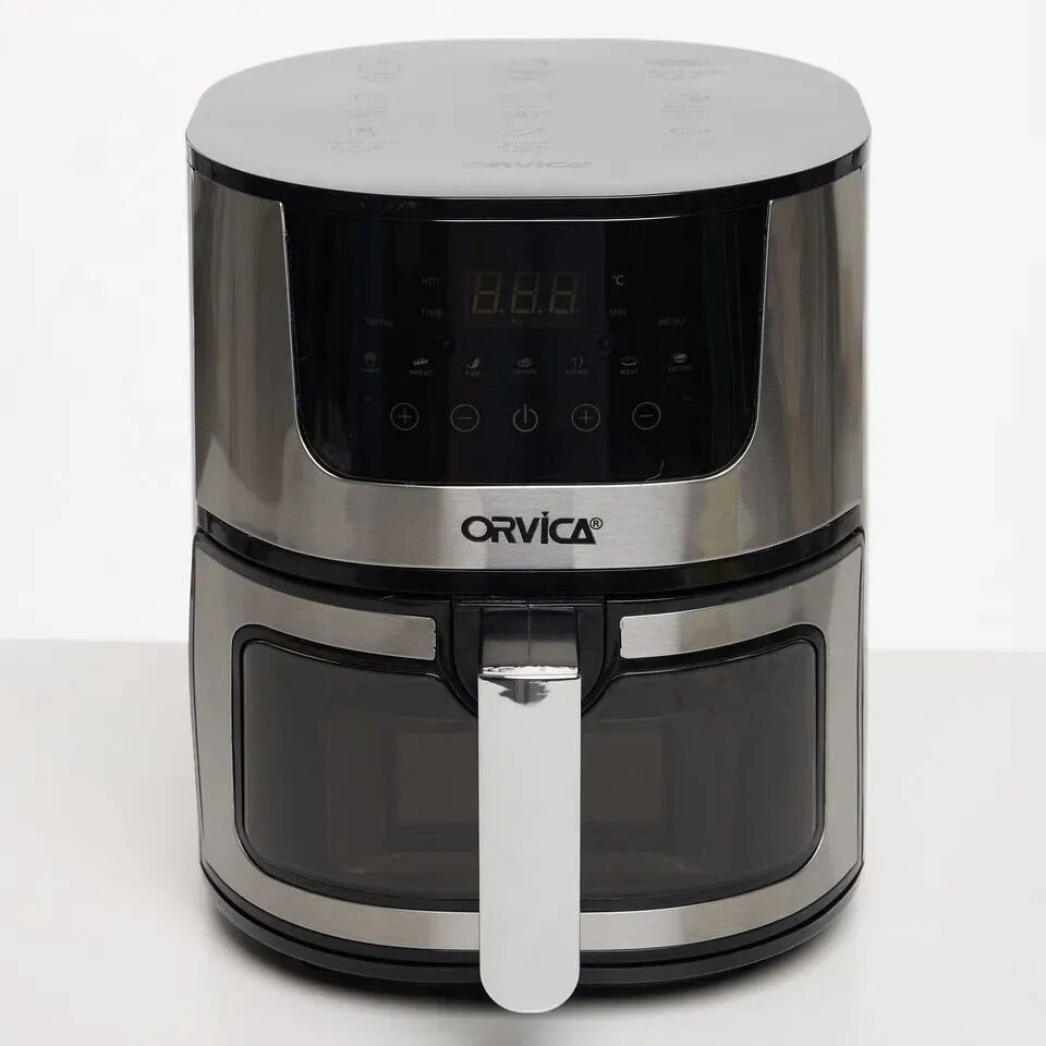 Аэрогриль электрический 6 литров 2400вт для дома с решеткой 8 автоматических программ