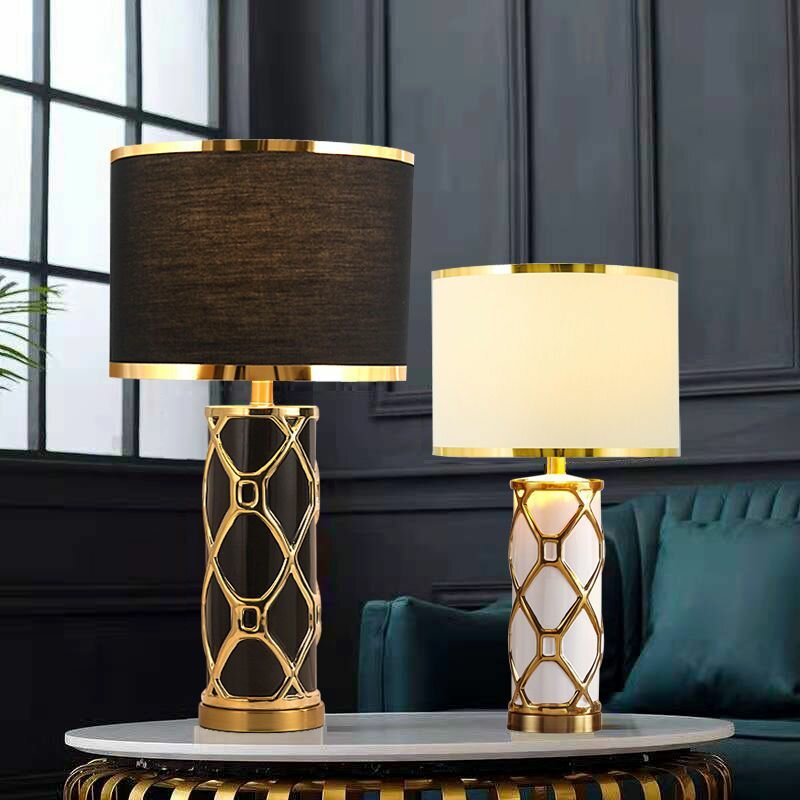 Роскошная современная керамическая настольная лампа, прикроватная лампа для спальни