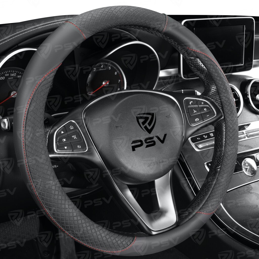 Оплётка руля PSV GREAT Эко кожа черный (арт. 136826)