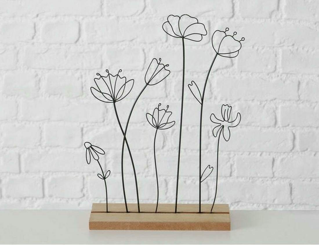 Декоративное интерьерное украшение, металл, дерево, 29 см, Boltze