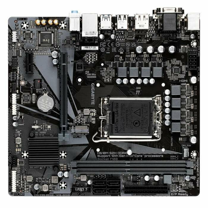 Материнская плата для персонального компьютера Gigabyte H610M S2H V3 DDR4