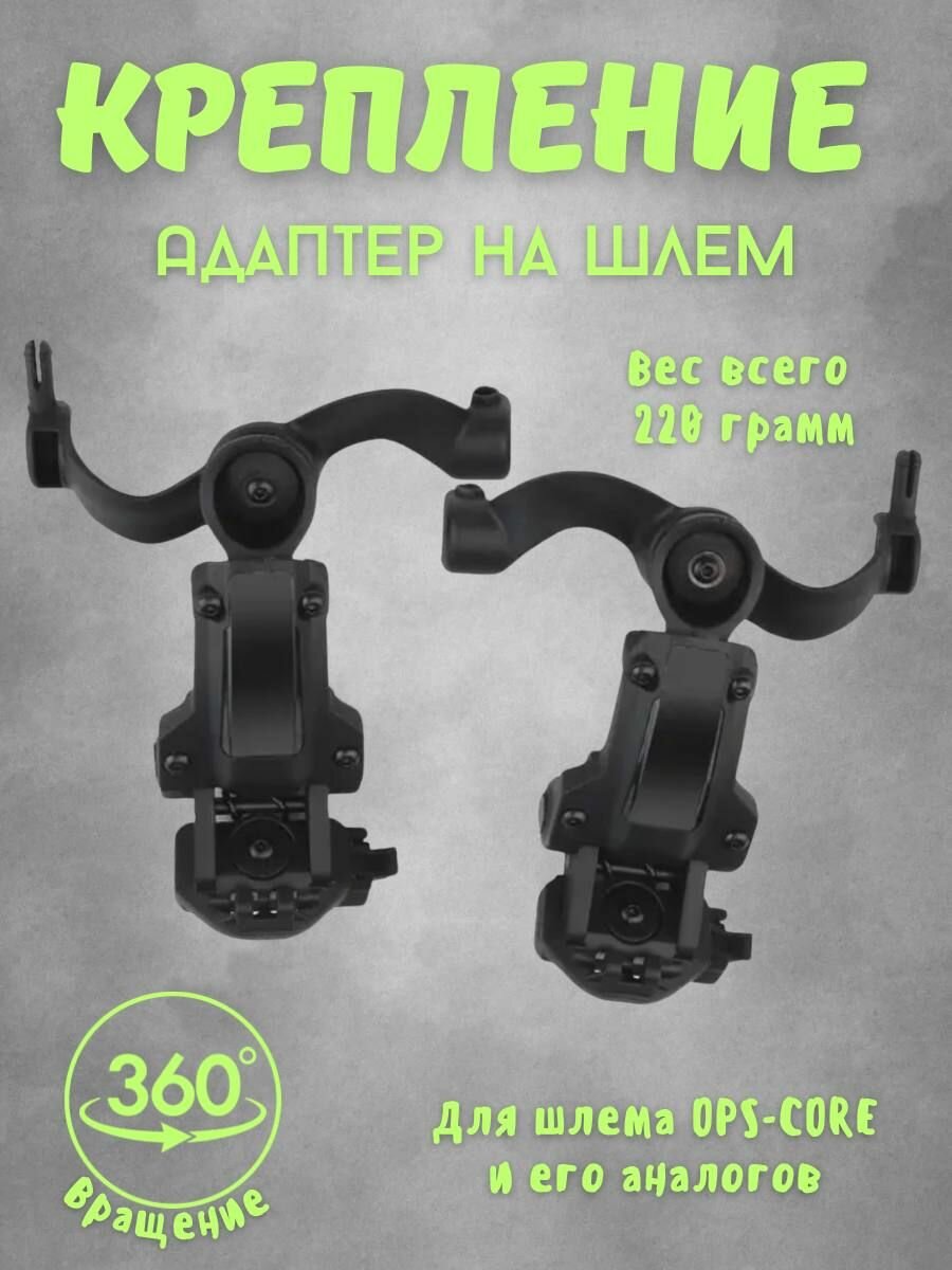 Крепления адаптеры для активных наушников на шлемы