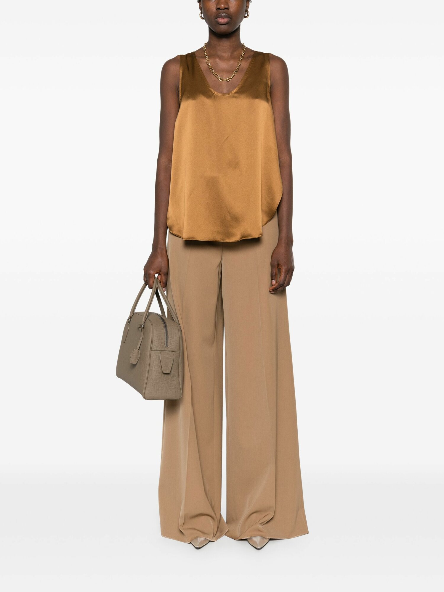 Блуза Max Mara, размер 44, коричневый — фото 1