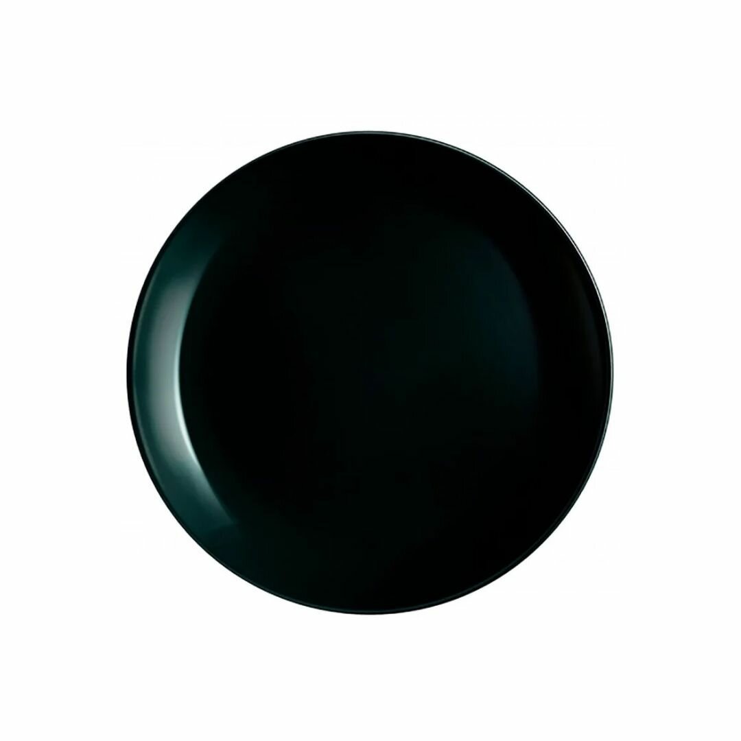 Тарелка обеденная Luminarc дивали нуар Набор 6 тарелок Диаметр 25см стекло Посуда Сервировка