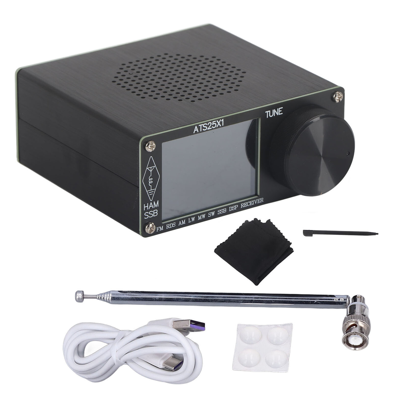 Портативный многодиапазонный FM-радиоприемник LM SSB HAM с 2,4-дюймовым цветным сенсорным экраном.