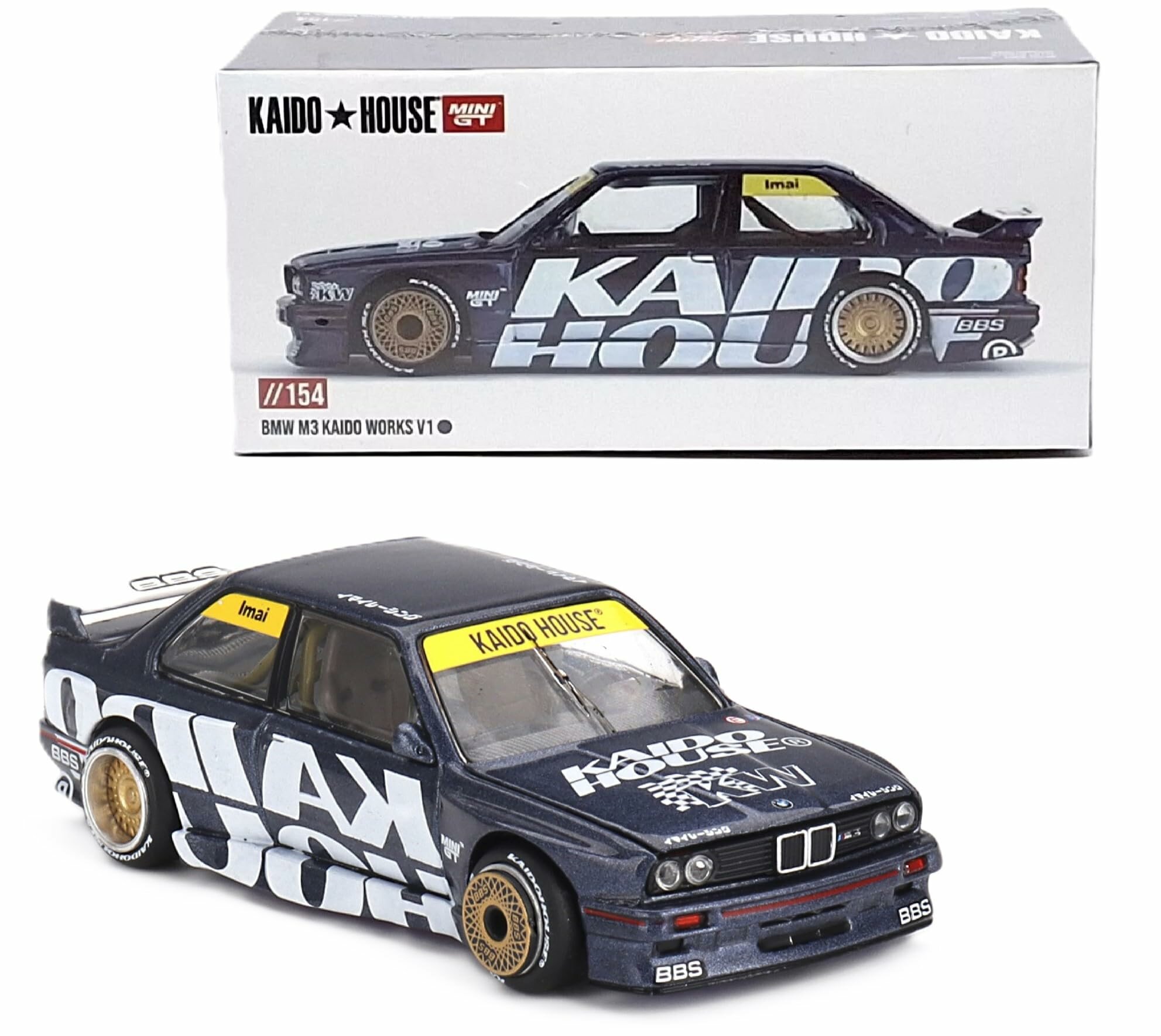 Машинка Mini Gt 1:64 Kaido House Bmw M3 E30 Kaido Works V1 Grey