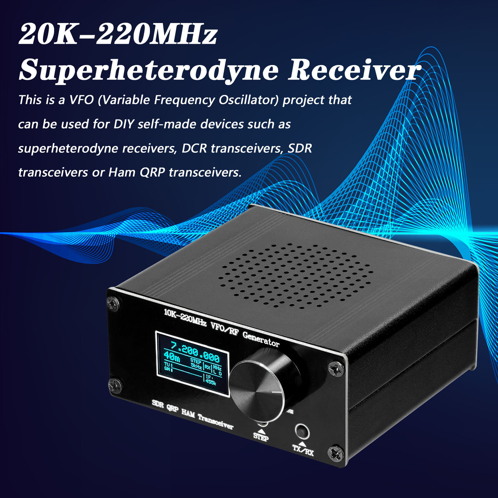 Супергетеродинный приемник 20K-220 МГц, SDR, QRP-трансивер, ВЧ-генератор