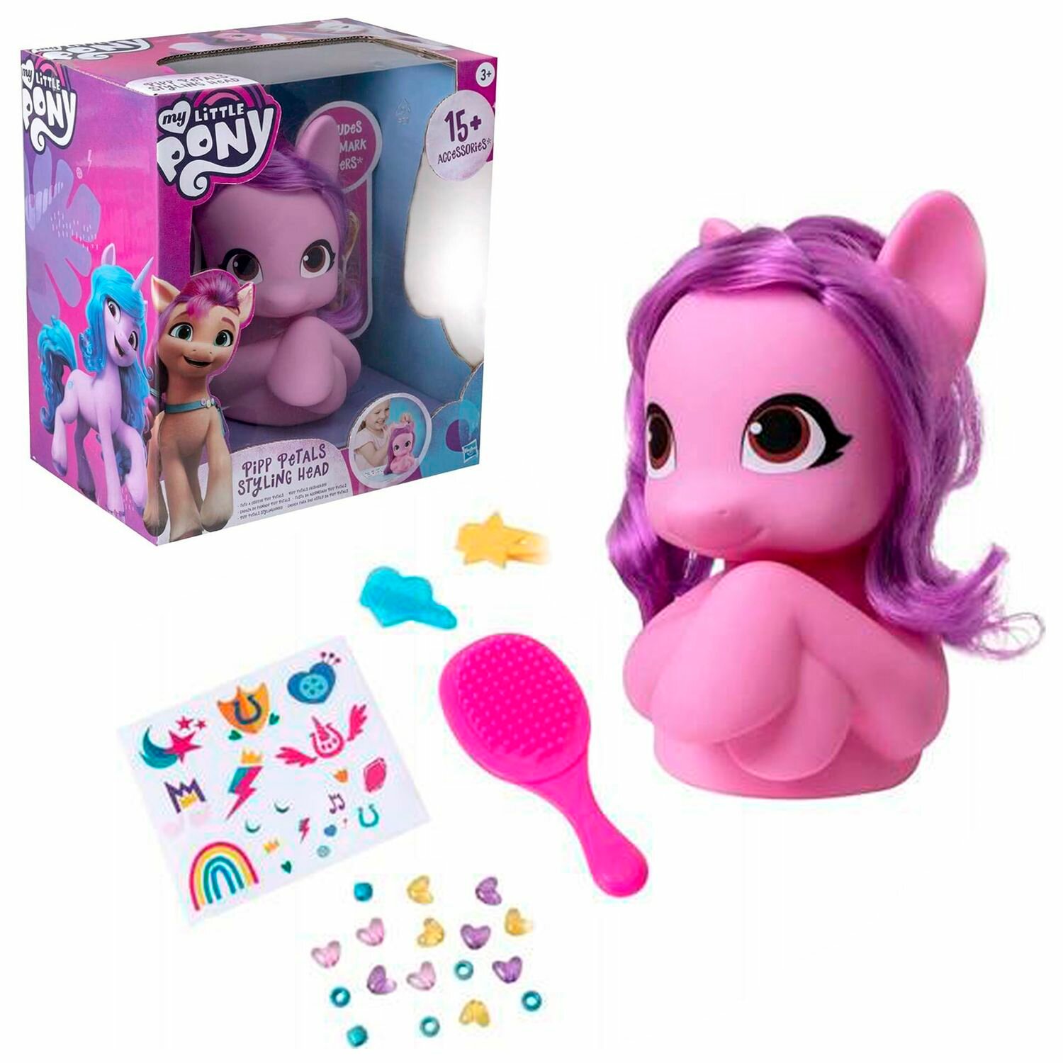 Игровой набор Hasbro - Пони Pipp Petals и её причёски, в наборе: 1 фигурка пони с модными аксессуарами, серия My Little Pony, возраст 3+, 1684757