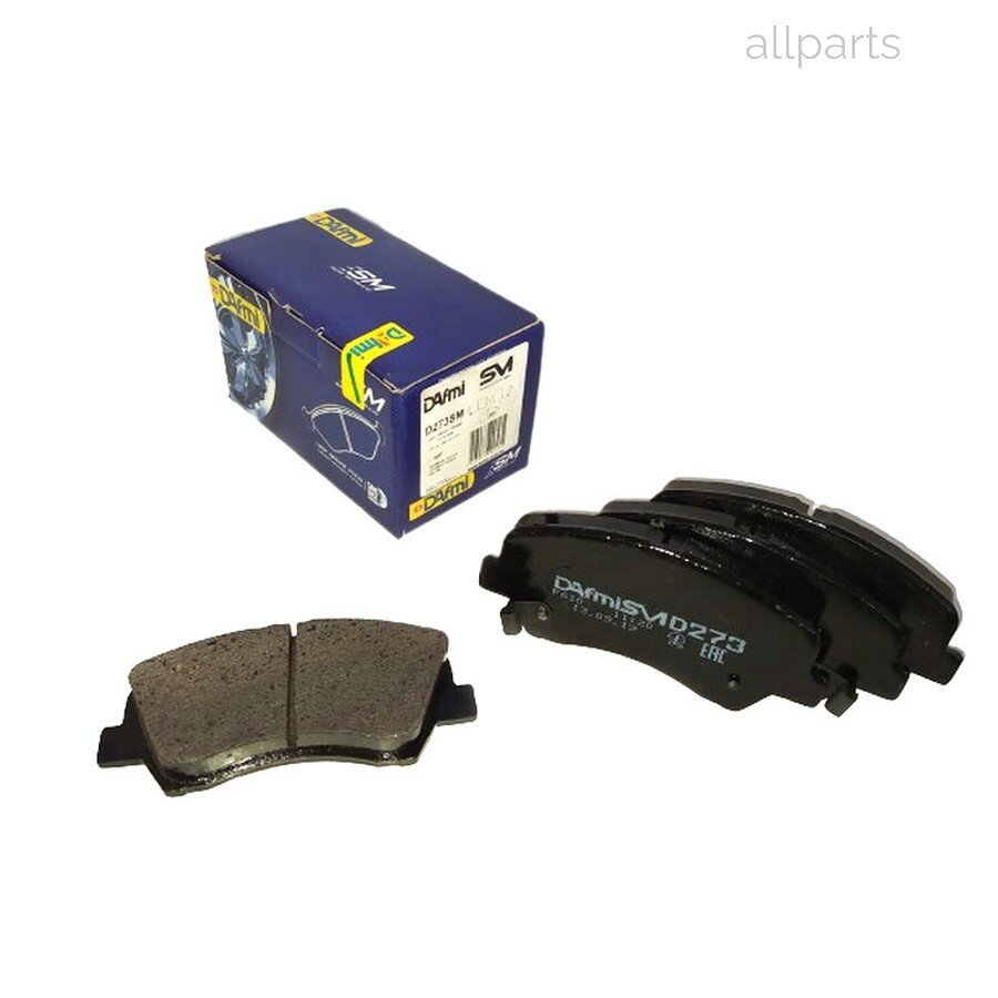 DAFMI D273SM Колодка торм. передн. DAfmi "Semi Metallic" D273SM HYUNDAI Solaris. KIA Rio III 11-17 581014LA00