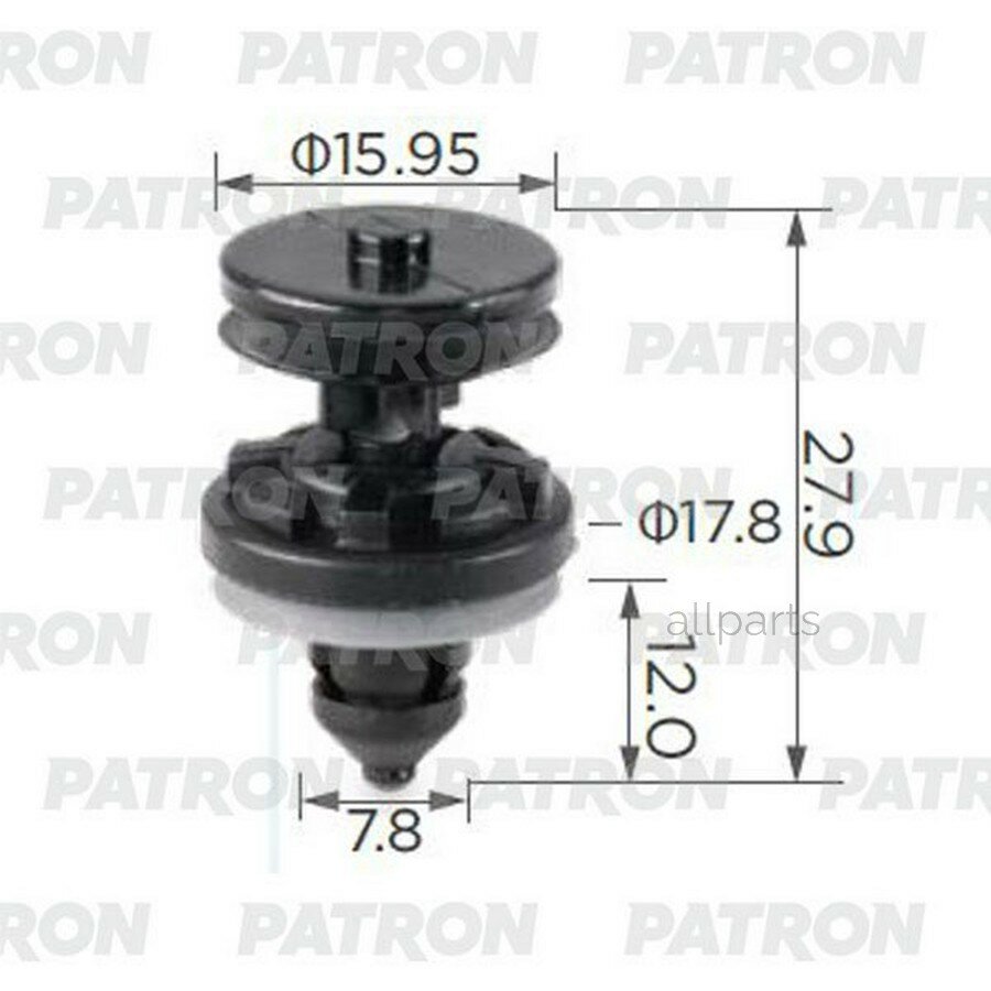 PATRON P370247A клипса пластмассовая