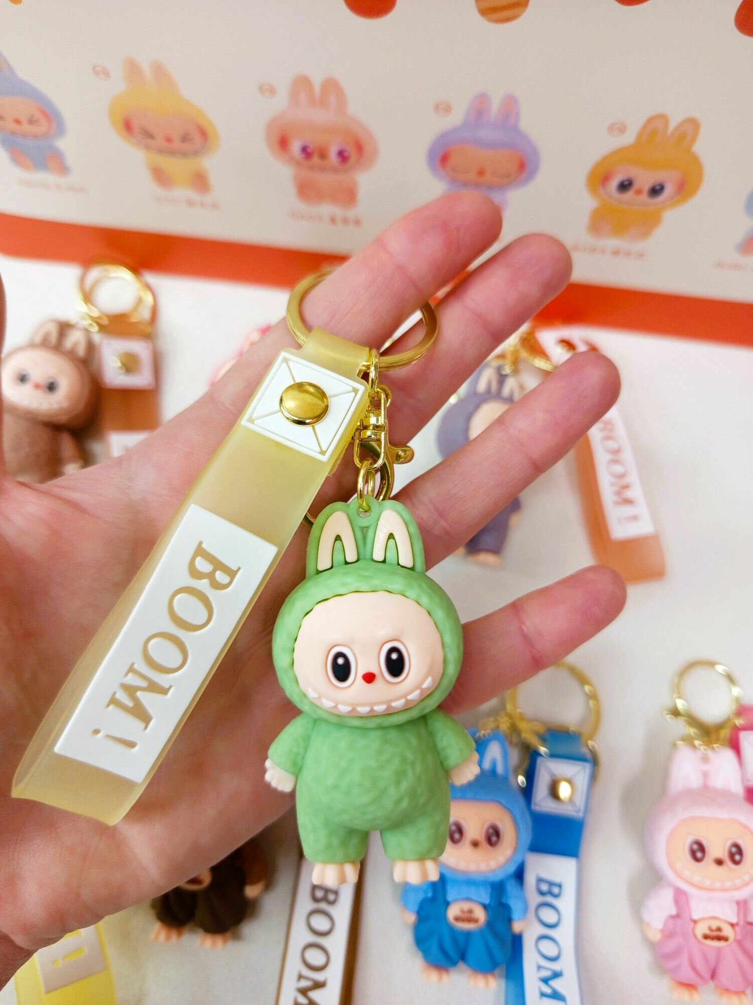 Игрушка брелок Labubu Лабубу зеленый 7 см