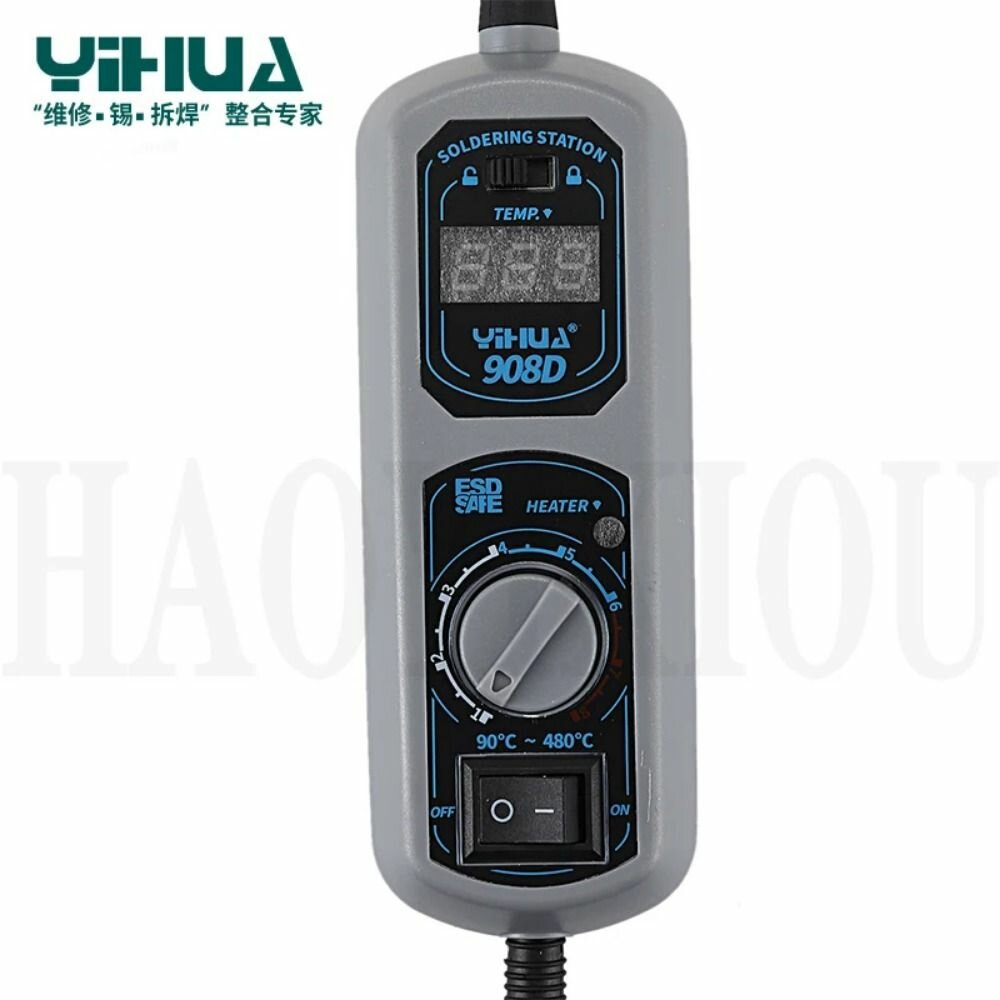 Паяльник YIHUA 908D LED, портативный, терморегулируемый, антистатический, 60Вт